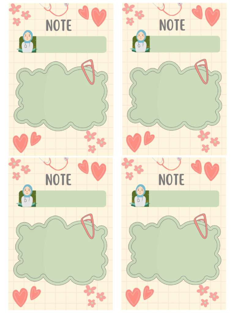 Note Persegi Panjang Perawat Hijau | PDF