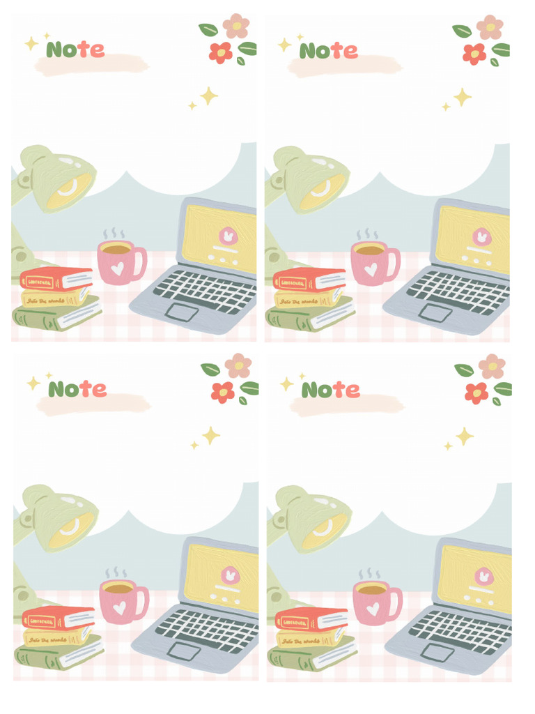 Note Persegi Panjang Meja Belajar | PDF