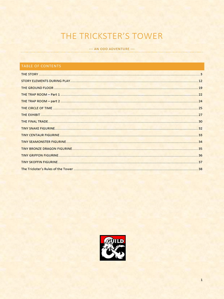 Tricksters Tower | PDF