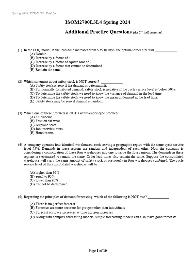 ISOM2700_Practice_Final | PDF