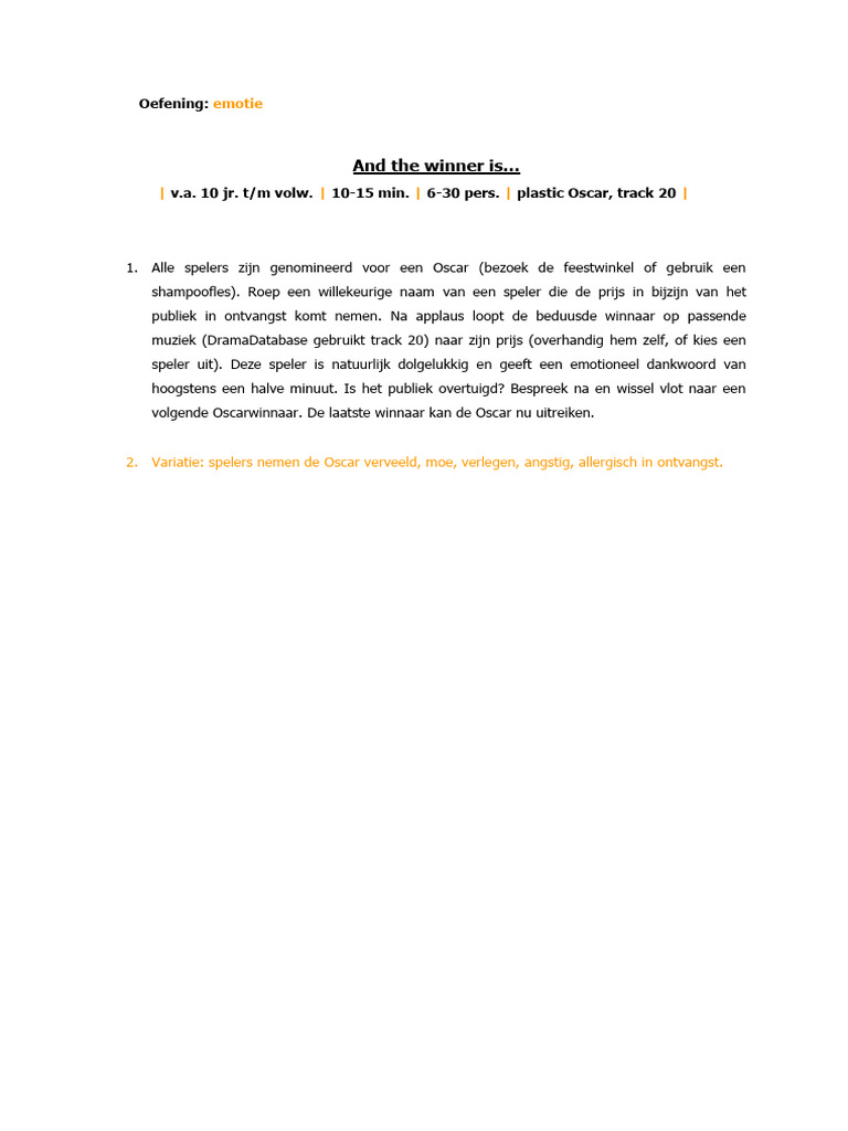 Oefening Emotie 1 A Z | PDF