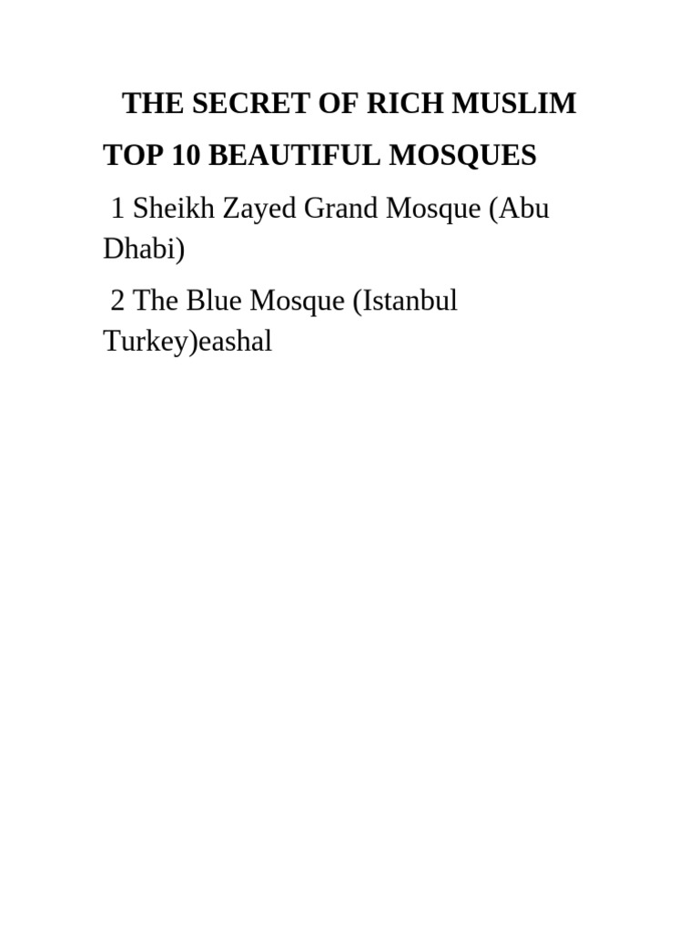 Mosques | PDF