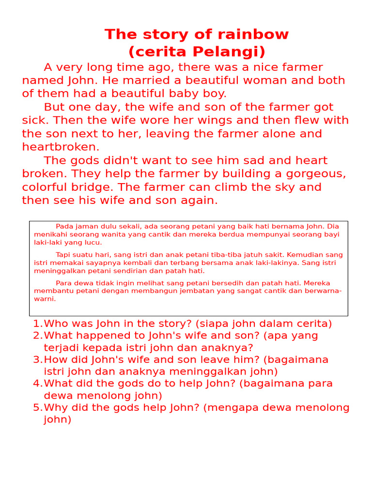 The Story of Rainbow | PDF