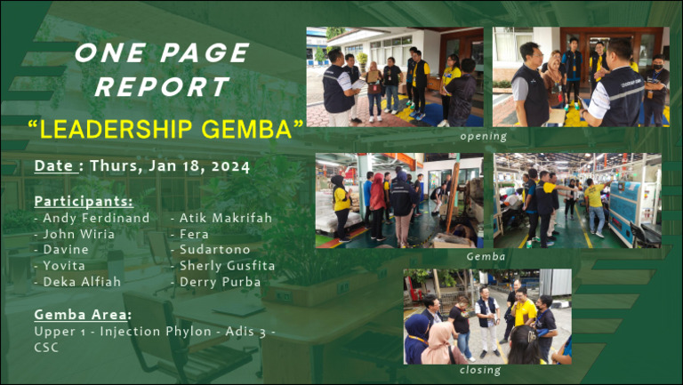 Leadership Gemba 18012024 | PDF
