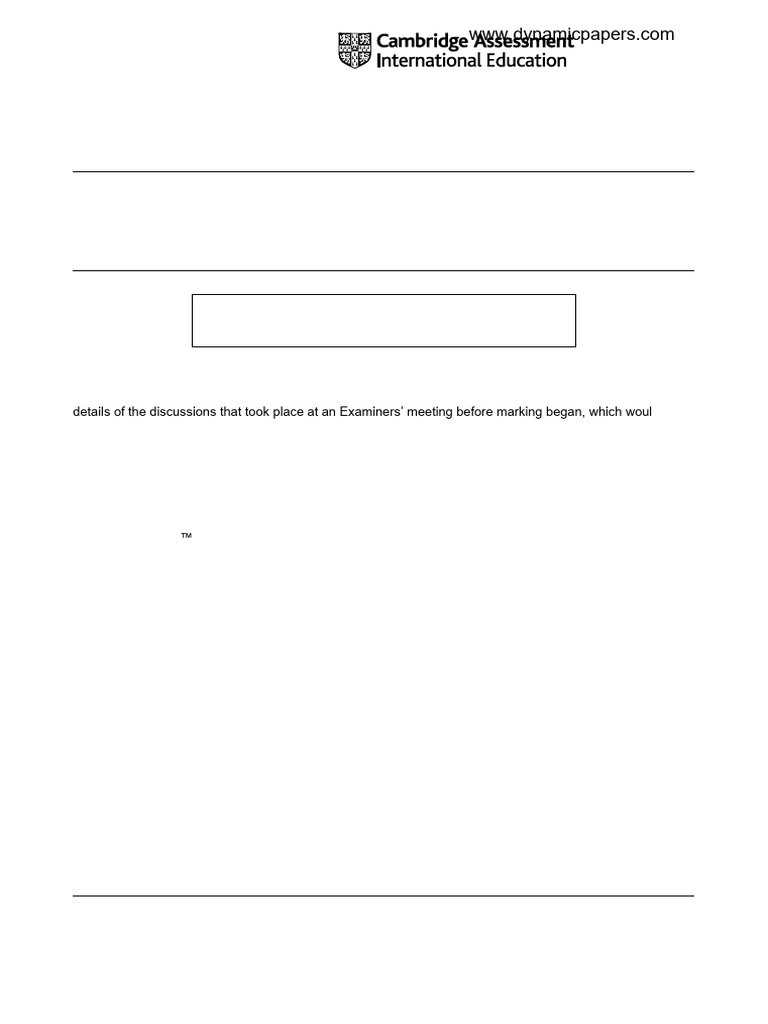 Cambridge International AS & A Level: Sociology 9699/43 October ...