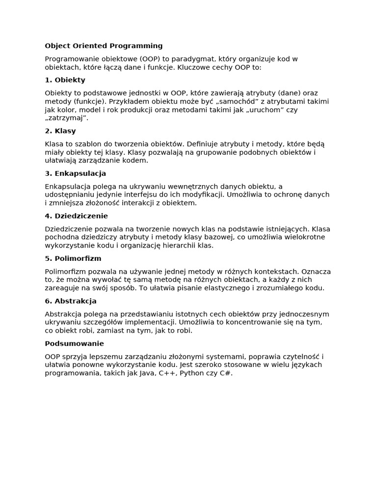 Object Oriented Programming | PDF