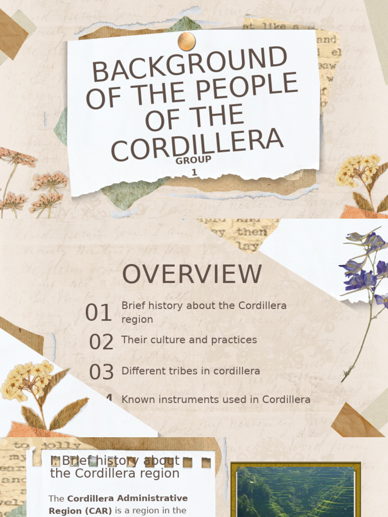 Background of The People of The Cordillera | PDF | Language Arts ...
