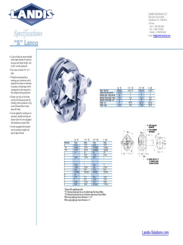 Landis_Revolving_Thread_Cutting_S_Lanco | PDF