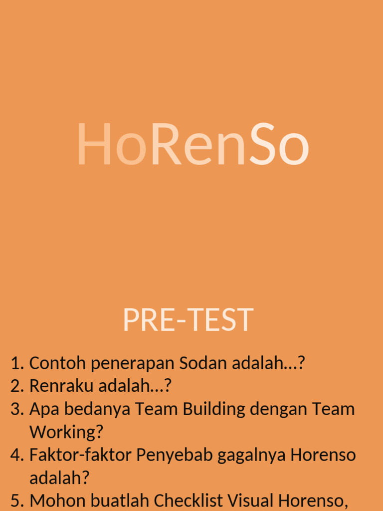 Horenso | PDF
