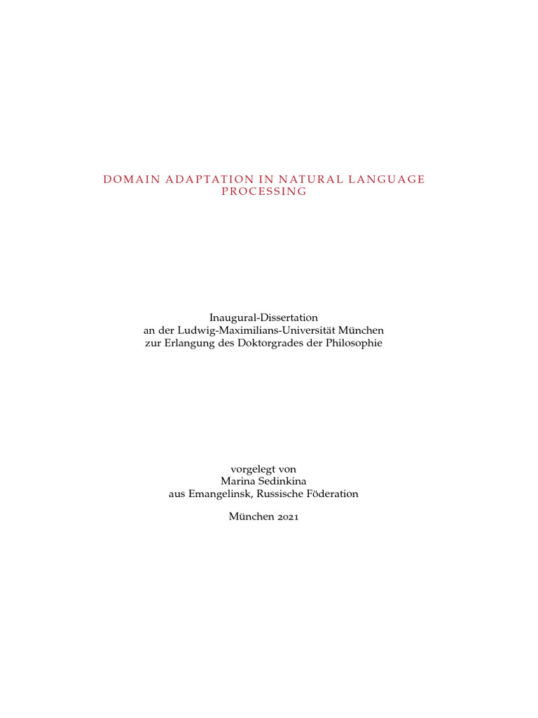 domain adaption in nlp | PDF