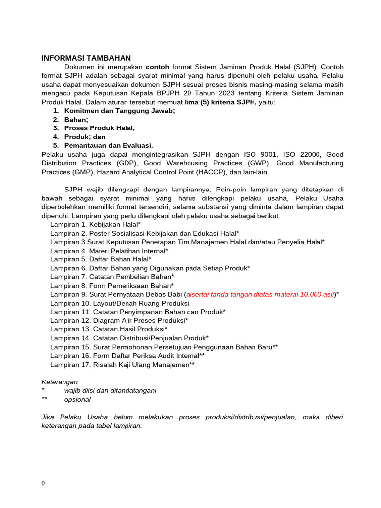 Manual Sistem Jaminan Produk Halal | PDF