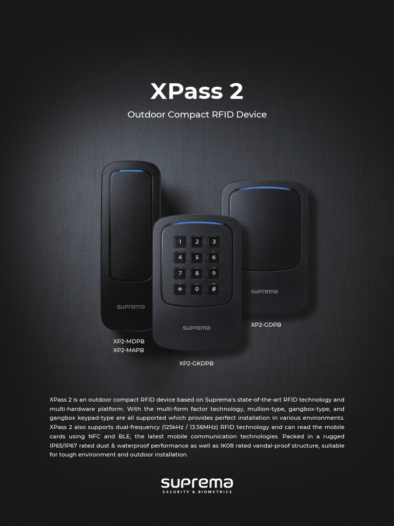 Xpass 2: Outdoor Compact Rfid Device | PDF