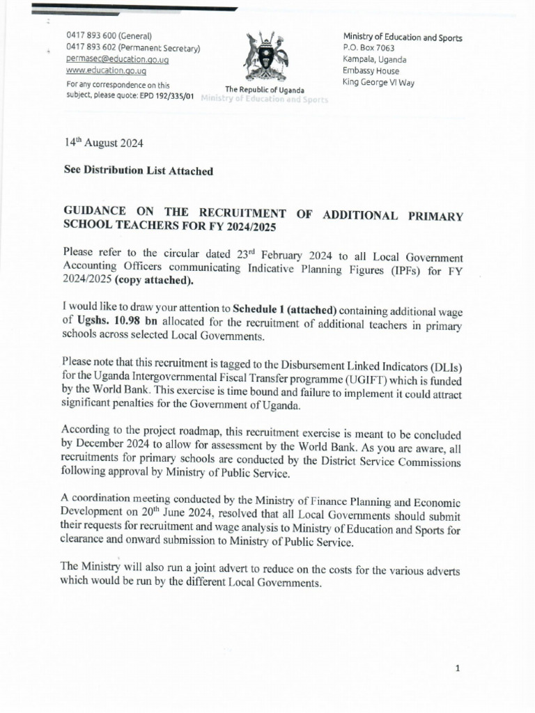 Recruitment Letter 14 August 2024-1 | PDF