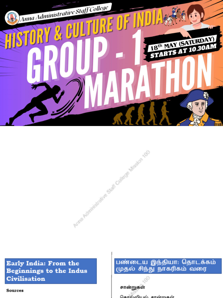 Group 1 History Marathon | PDF | Indian Philosophy | Ashoka