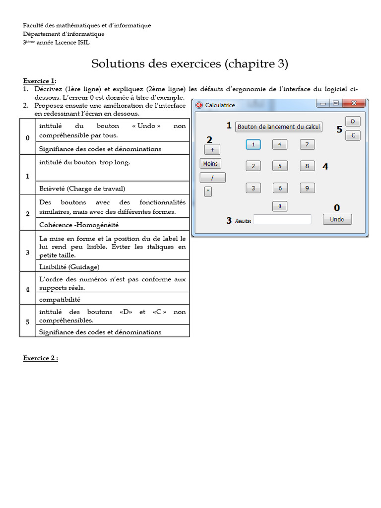 Corrige TD Critere Ergonomique | PDF