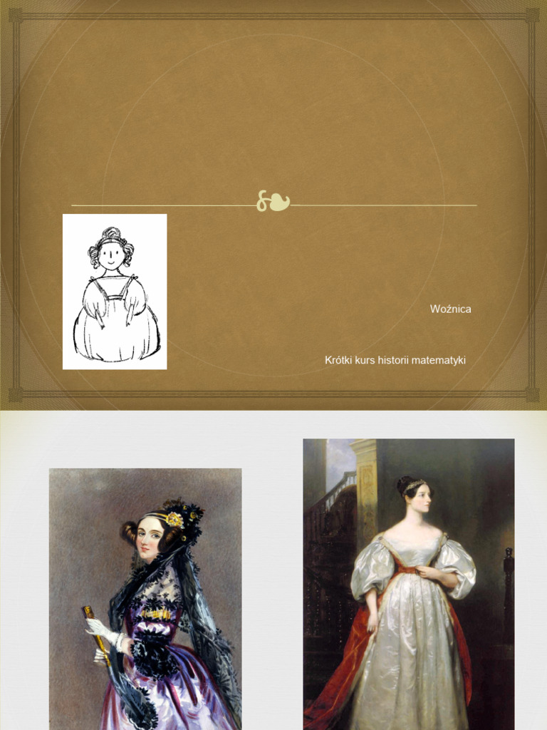Ada Lovelace (1815-1852) : Pierwsza Programistka W Historii | PDF