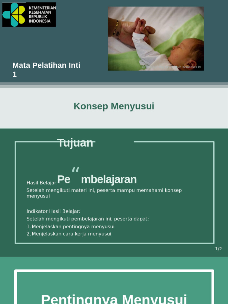 MPI 1. Konsep Menyusui | PDF