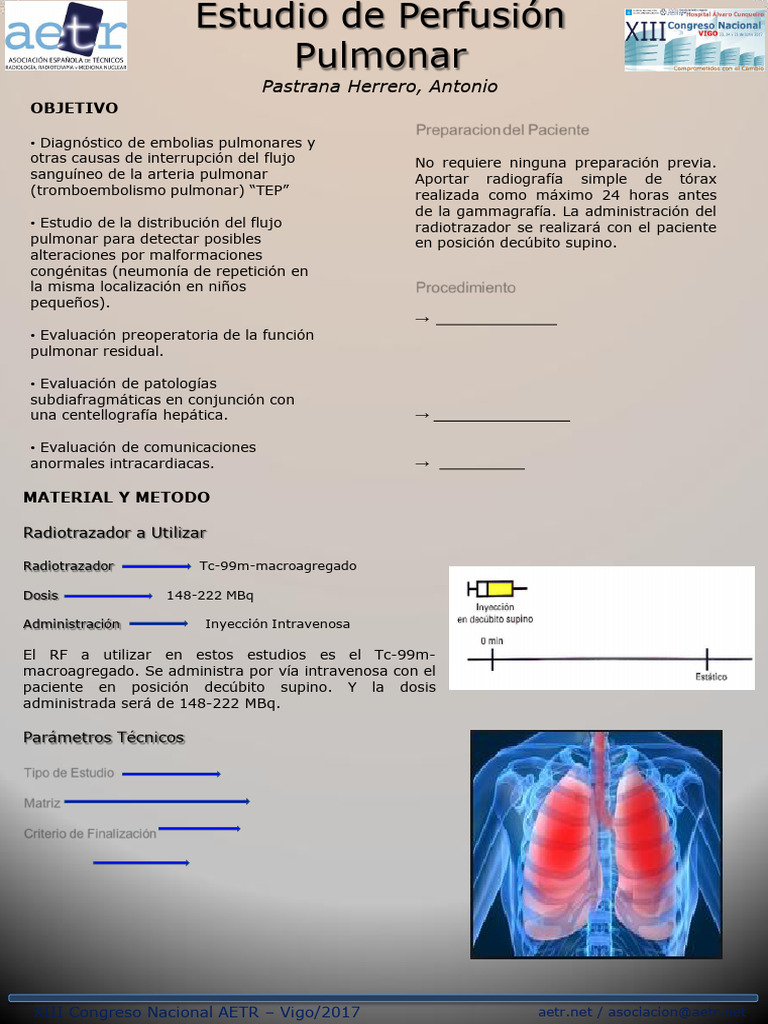 Estudio de Perfusion Pulmonar | PDF