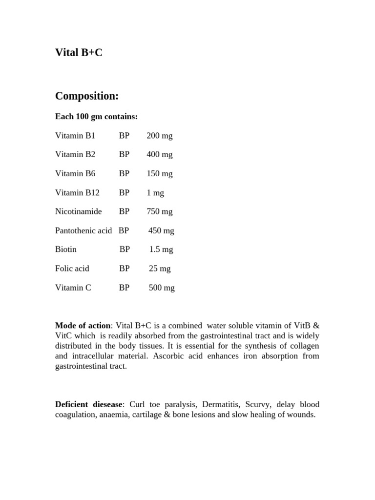 Vital B | PDF