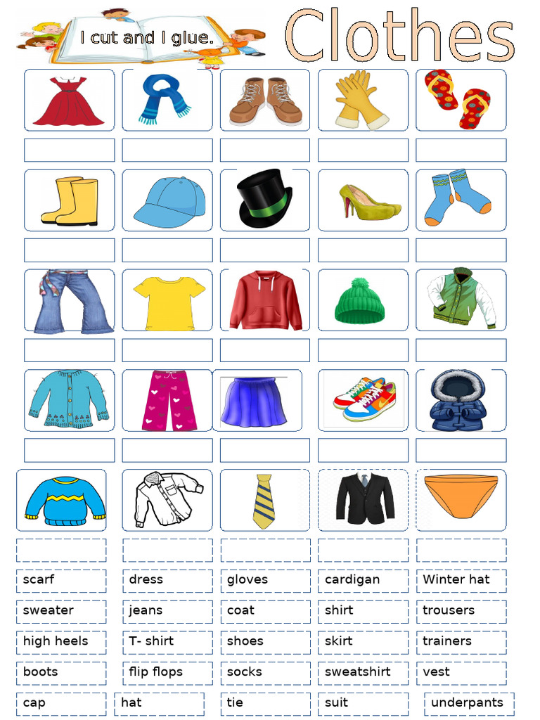 Clothes Picture Description Exercises - 118349 | PDF