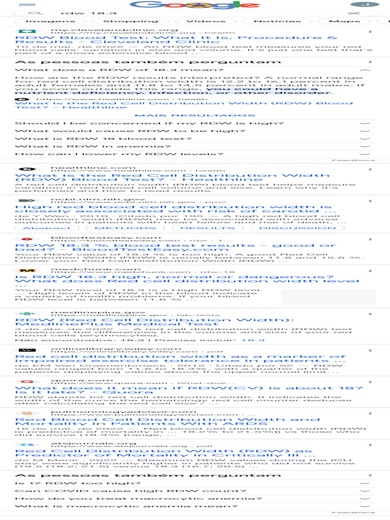 RDW 18.3 - Pesquisa Google | PDF