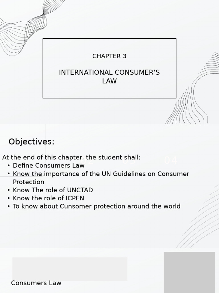 Chapter 3 International Consumers Law | PDF