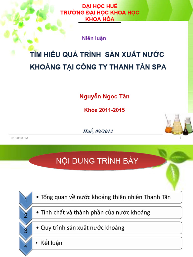 (123doc) - Quy-Trinh-San-Xuat-Nuoc-Khoang-Dong-Chai | PDF