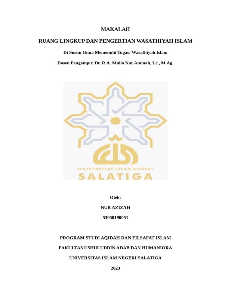 Makalah Wasathiyah | PDF