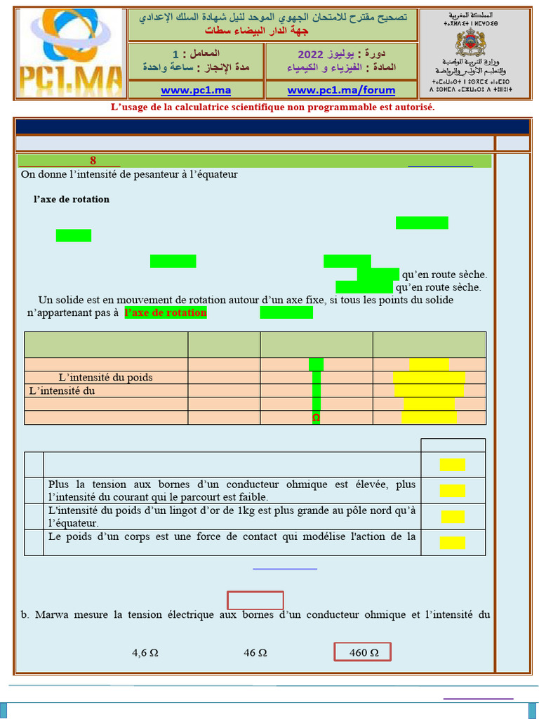 06_R_Régional_PC_Casablanca_Settat_2022 (www.pc1.ma) | PDF