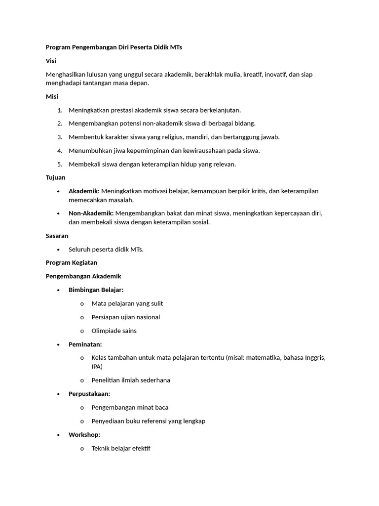 pengembangan diri. | PDF