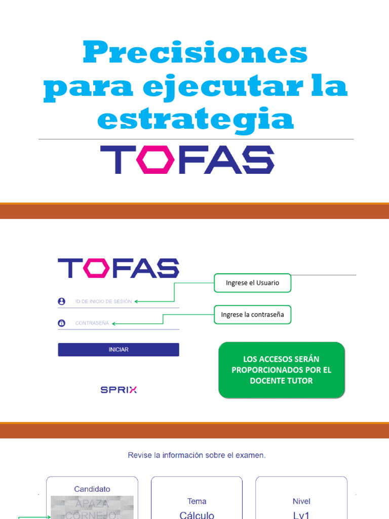 Precisiones para TOFAS | PDF