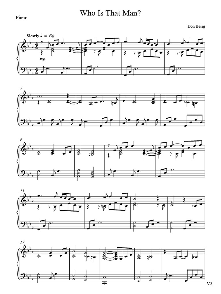 Who Is That Man - Piano | PDF
