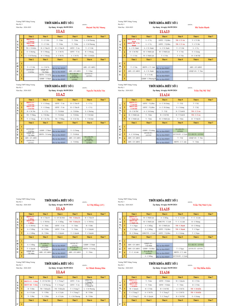 KHỐI 11 áp dụng-6-9-2024 | PDF