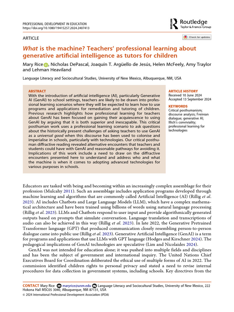 What Is The Machine Teachers Professiona | PDF