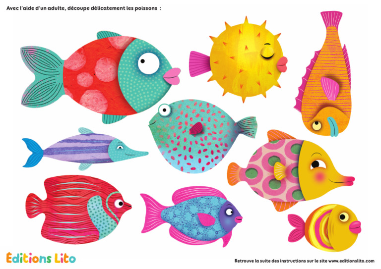 Poissons Davril A Decouper | PDF