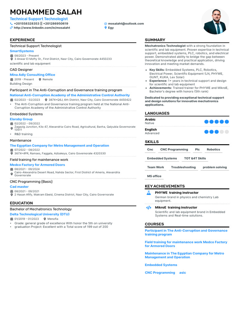 Mohammed Salah Resume | PDF