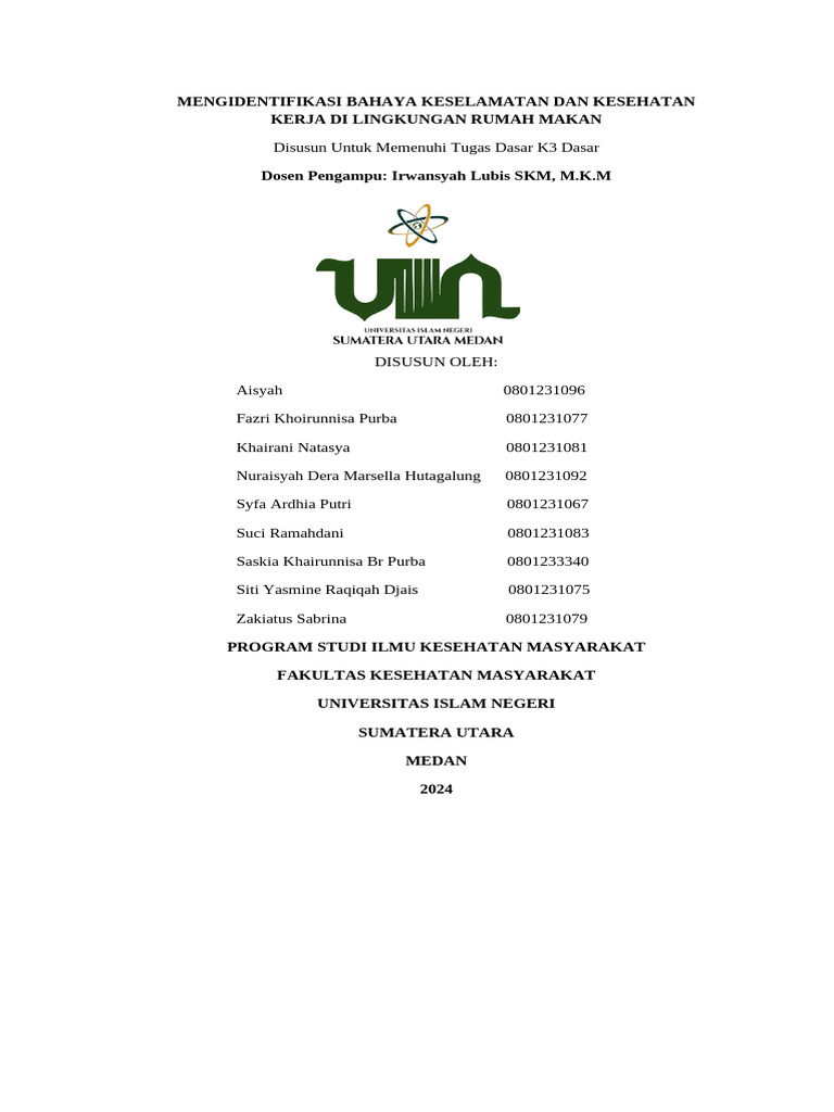 Makalah K3 Dasar Kel 3 | PDF