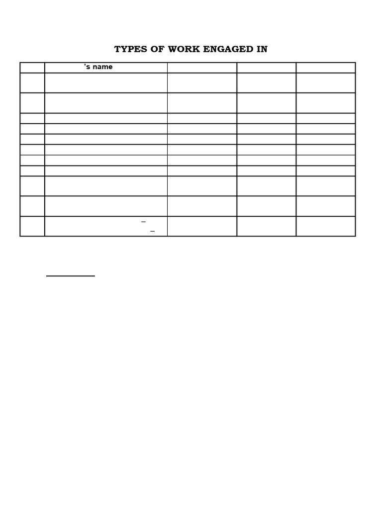 Work Engaged in | PDF