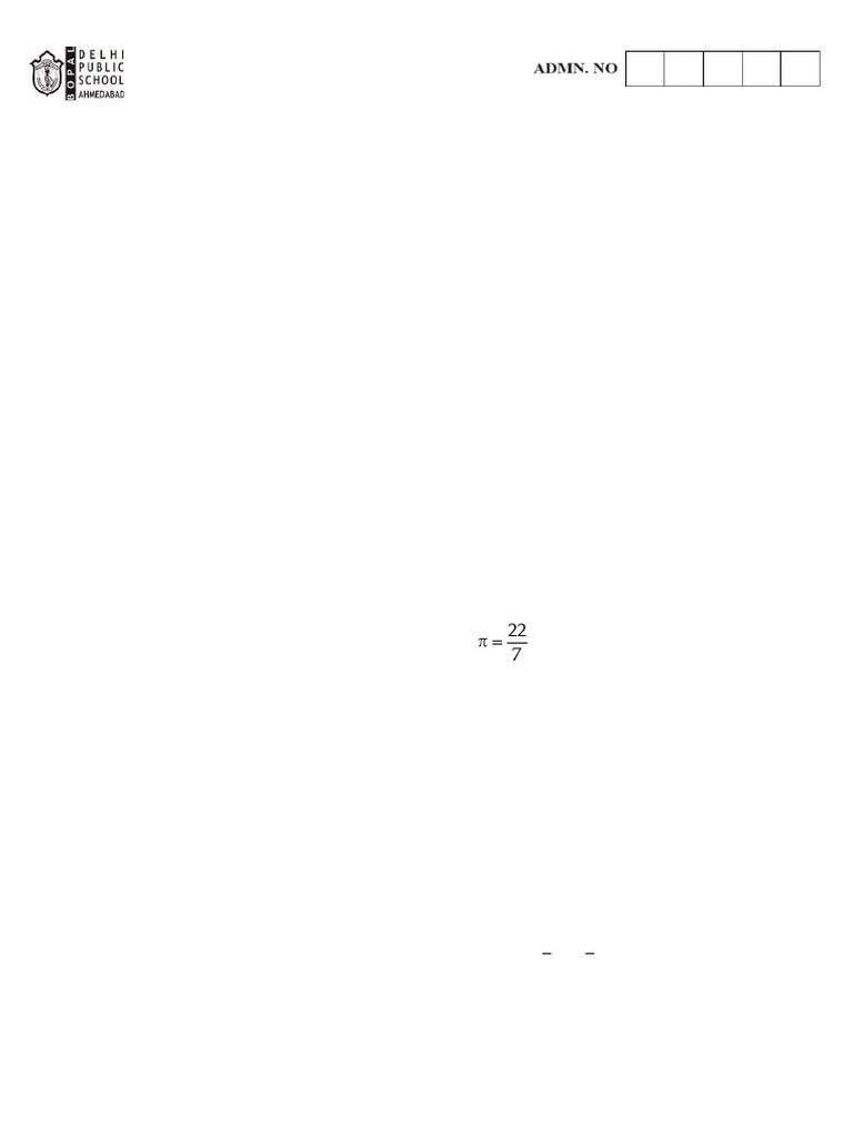 Sample Paper For Class 10 HY - Math | PDF