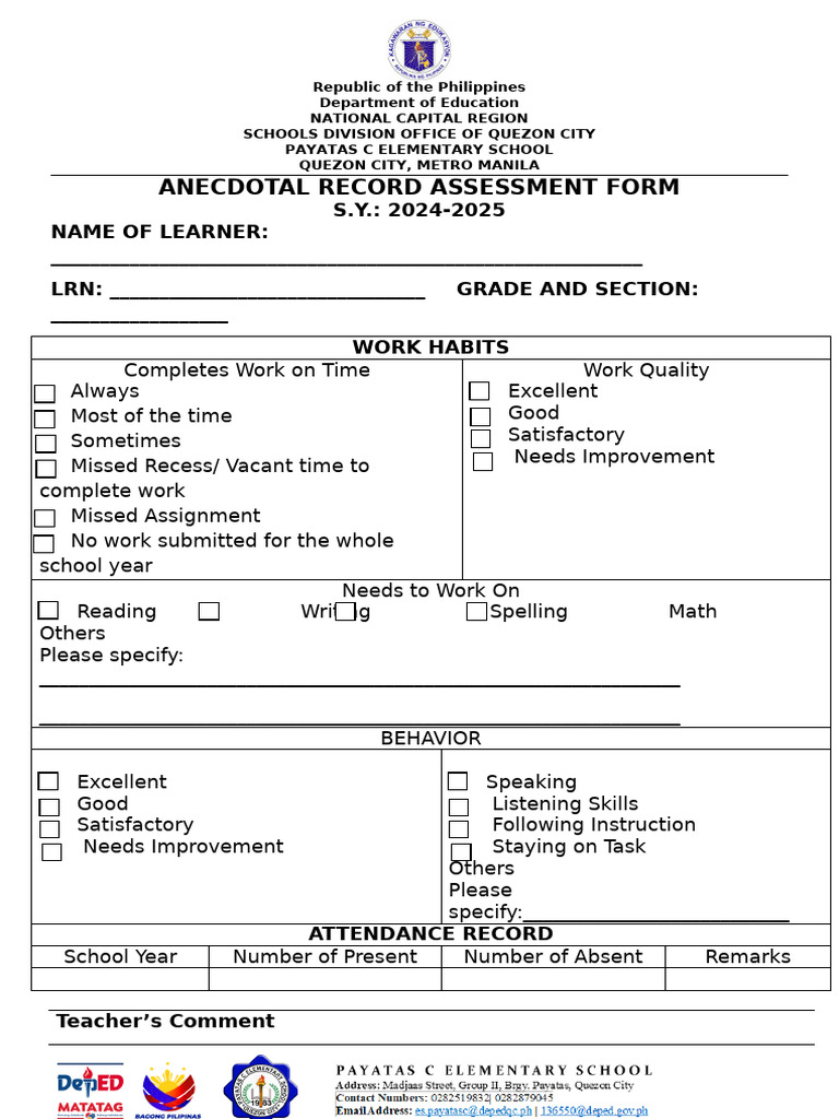 Anecdotal-Record | PDF