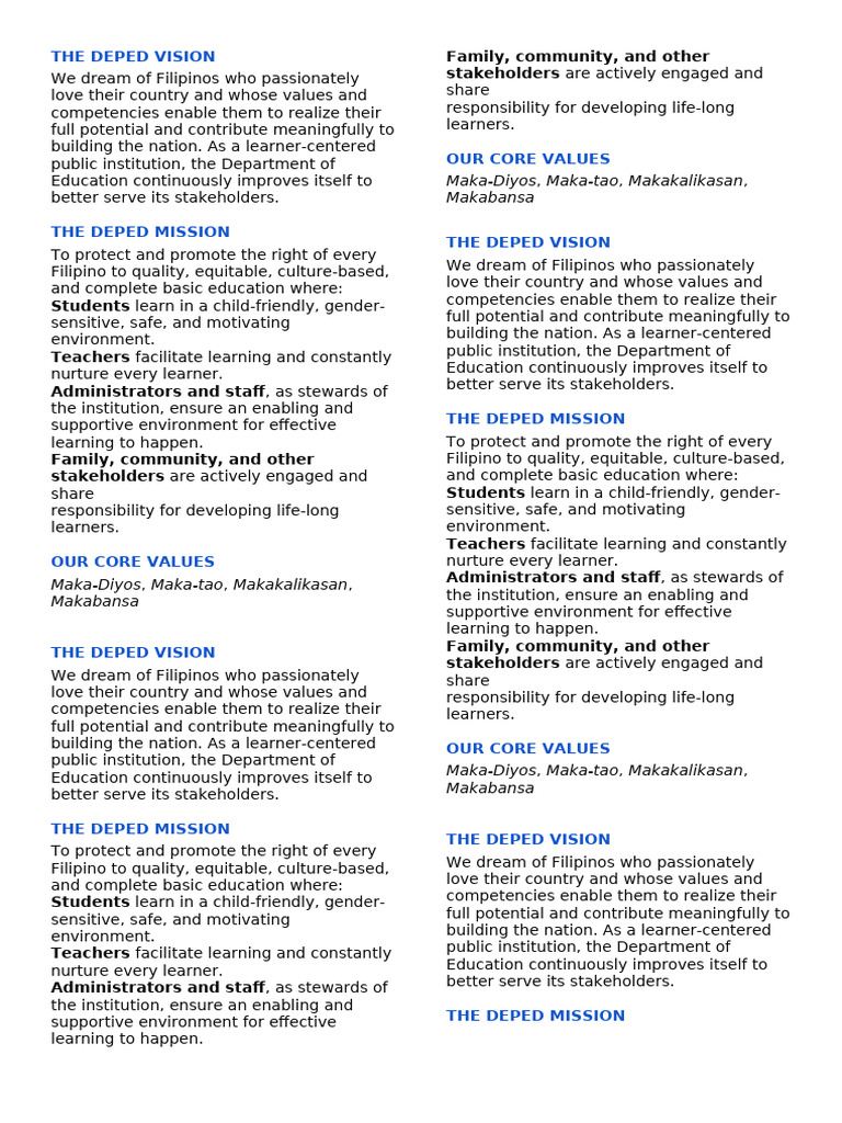 The Deped Vision | PDF