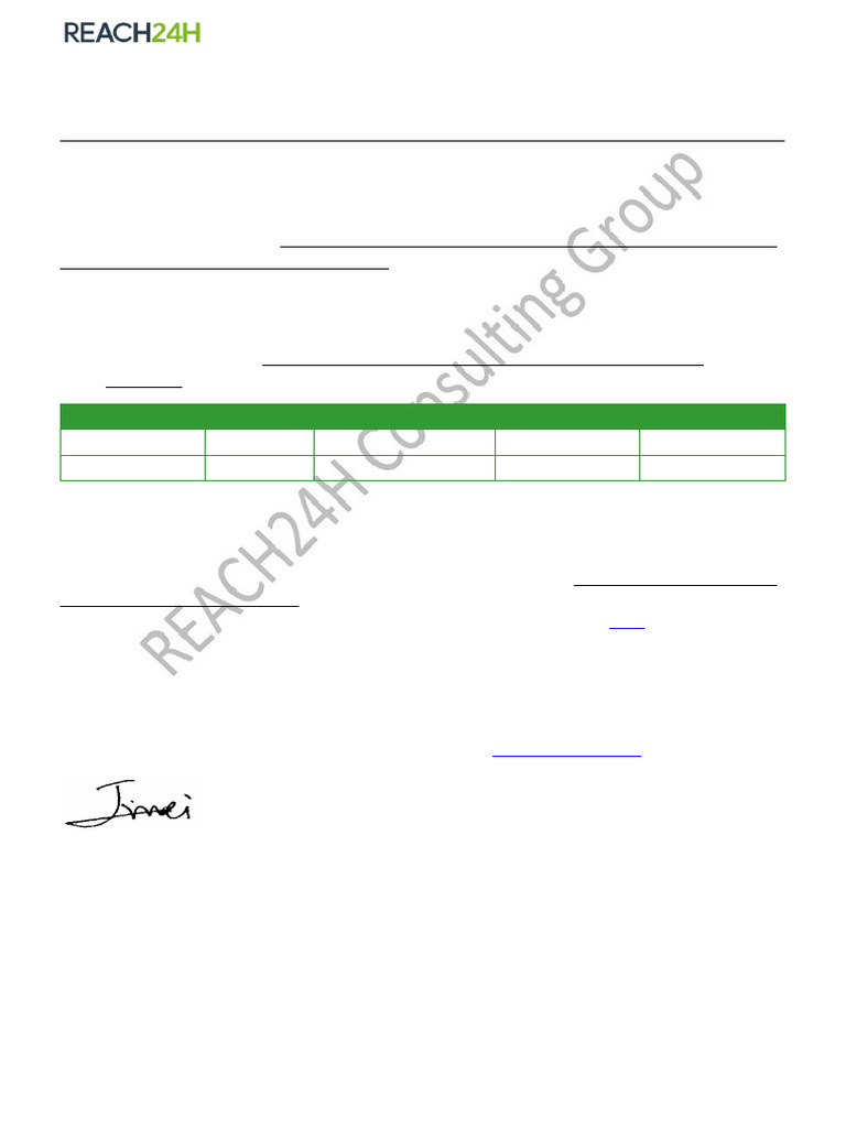 REACH Confirmatiion Letter | PDF