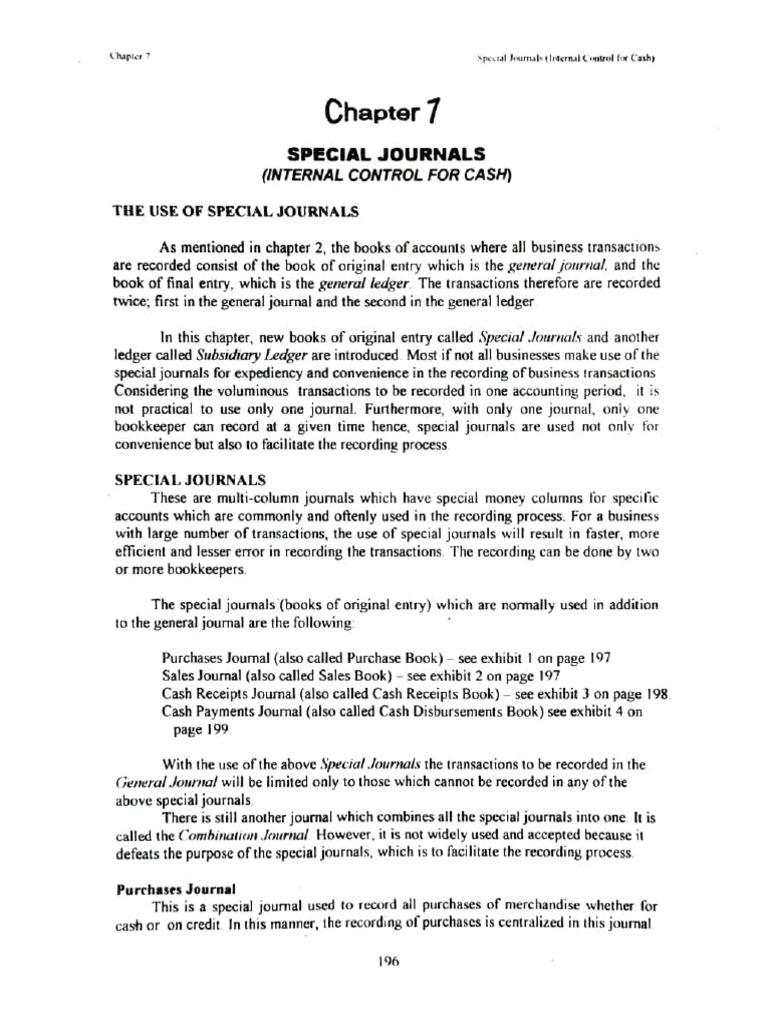 Special Journals | PDF