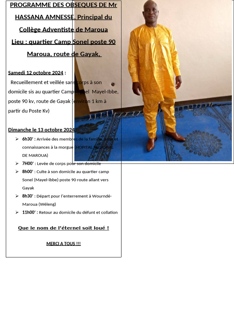 Programme Obsèques | PDF