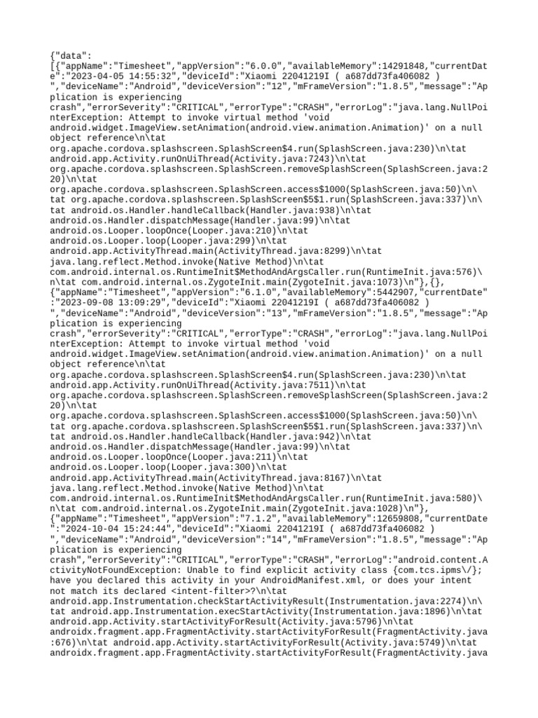 Timesheet ErrorReport | PDF