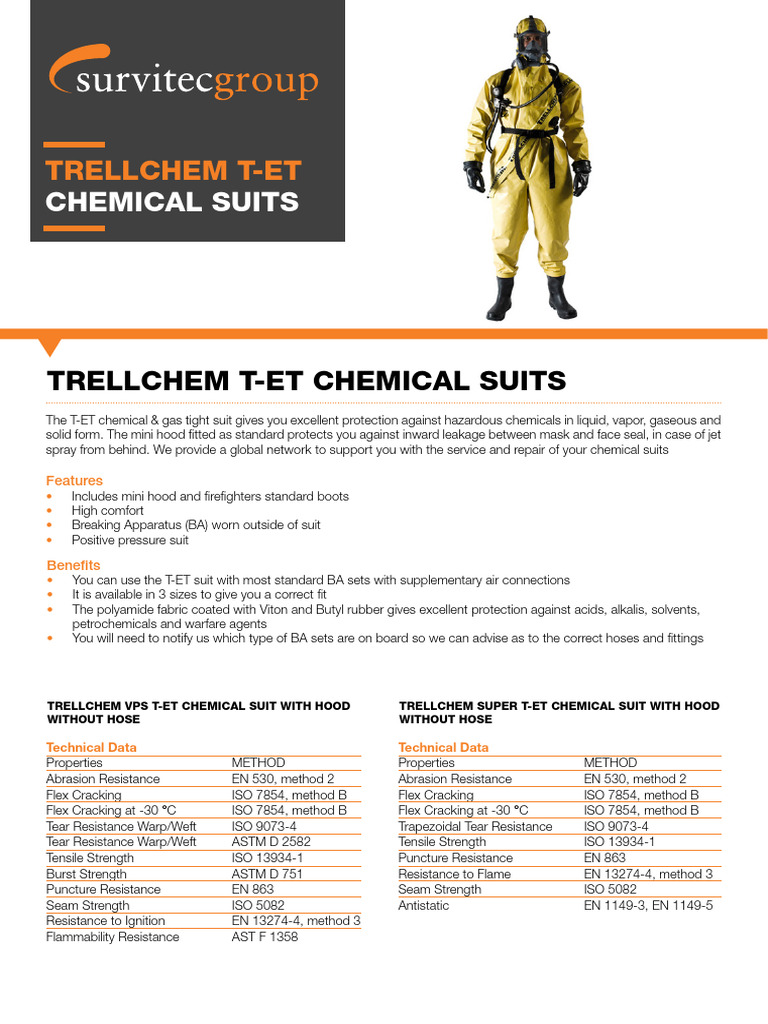 sg_trellchem_t-et_chemical_suit_datasheet | PDF