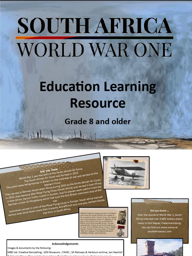 SAWW1 Education Learning Resource | PDF