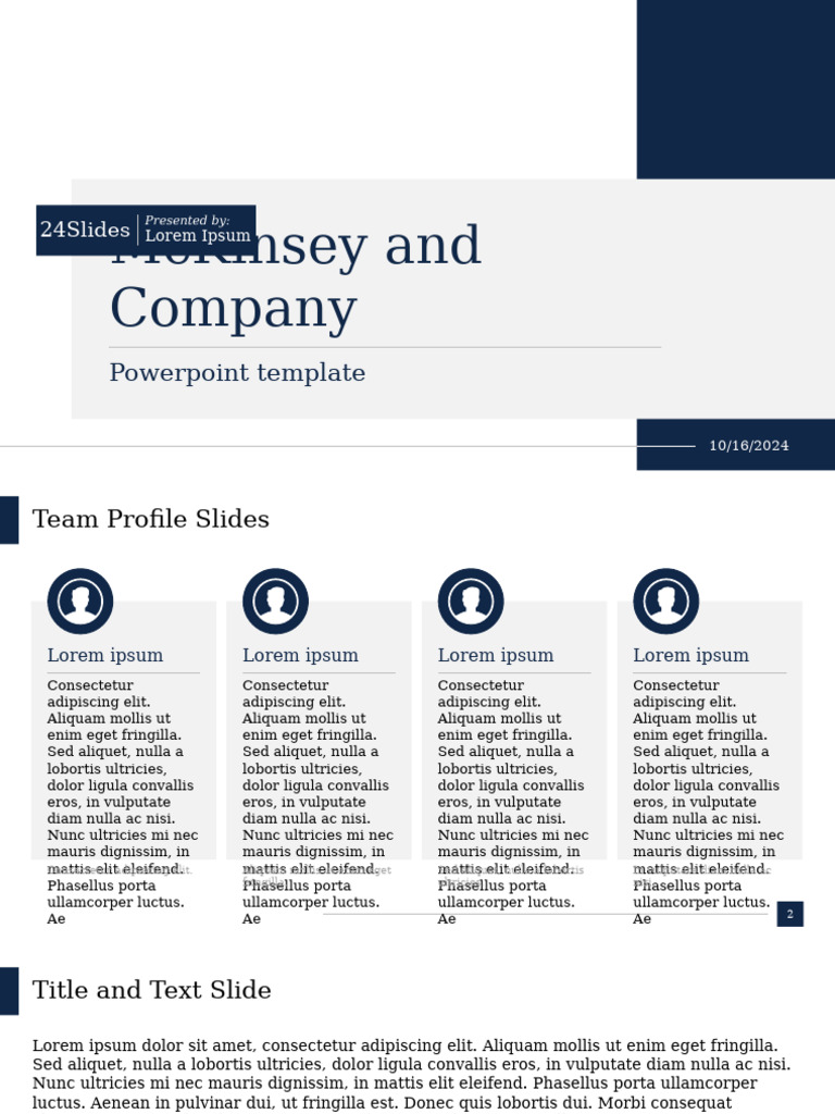 McKinsey and Company Template-Corporate | PDF
