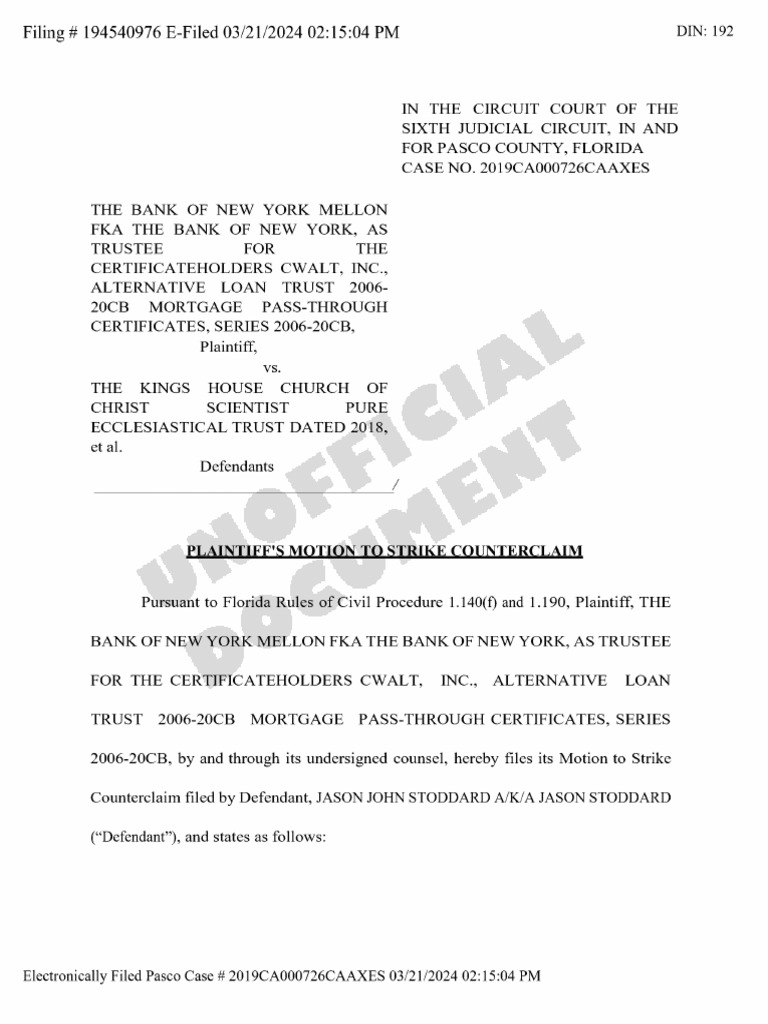 Motion To Strike | PDF