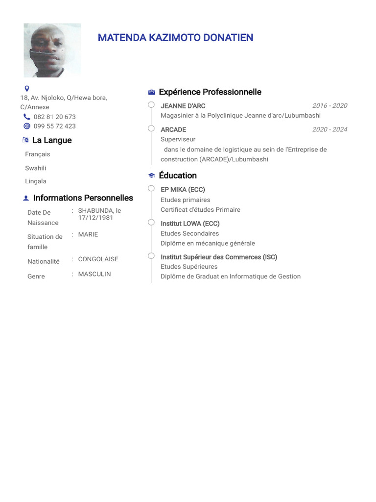 CV MR DONATIEN | PDF